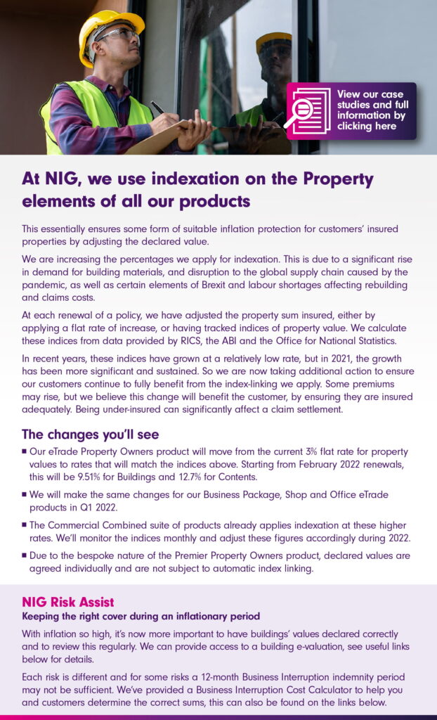 Indexation – how it will impact you and your clients - NIG